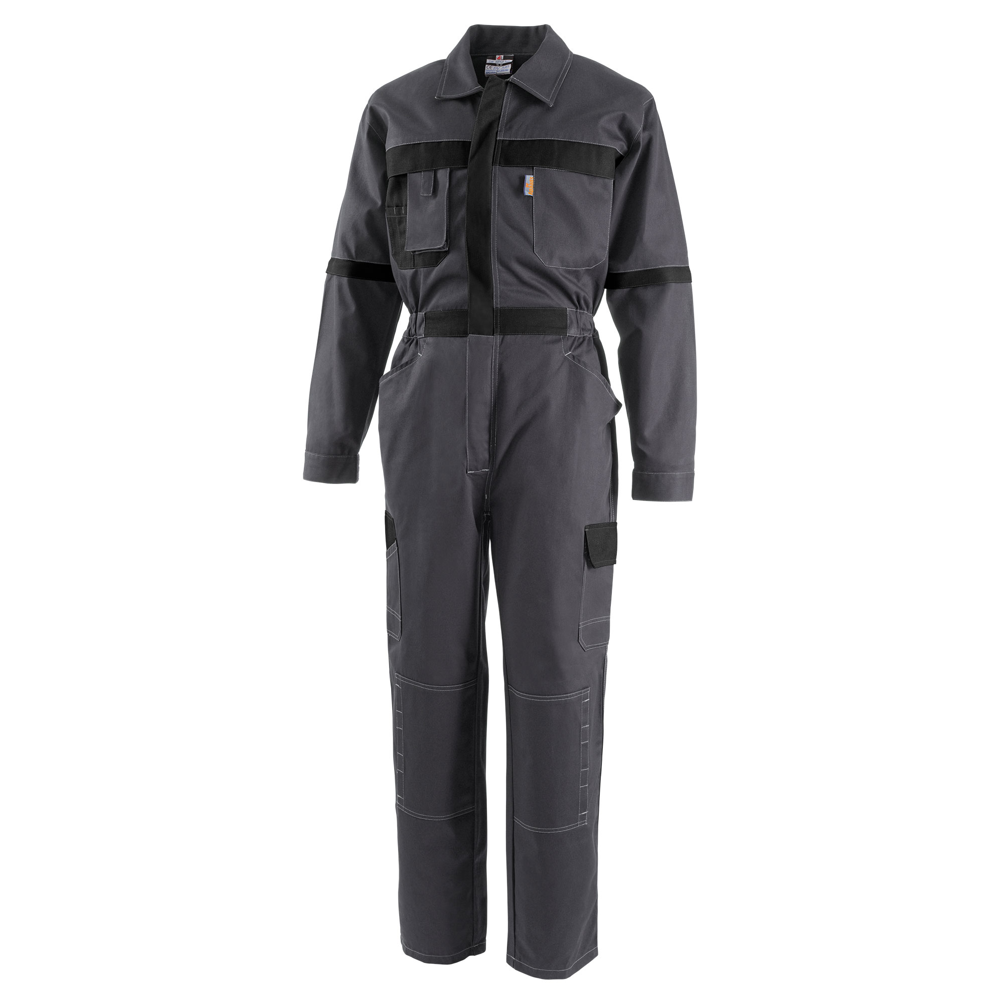 Tuta stretch slim fit con inserti a contrasto comoda e pratica